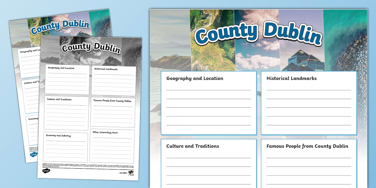 County Dublin Fact File Template (teacher made) - Twinkl