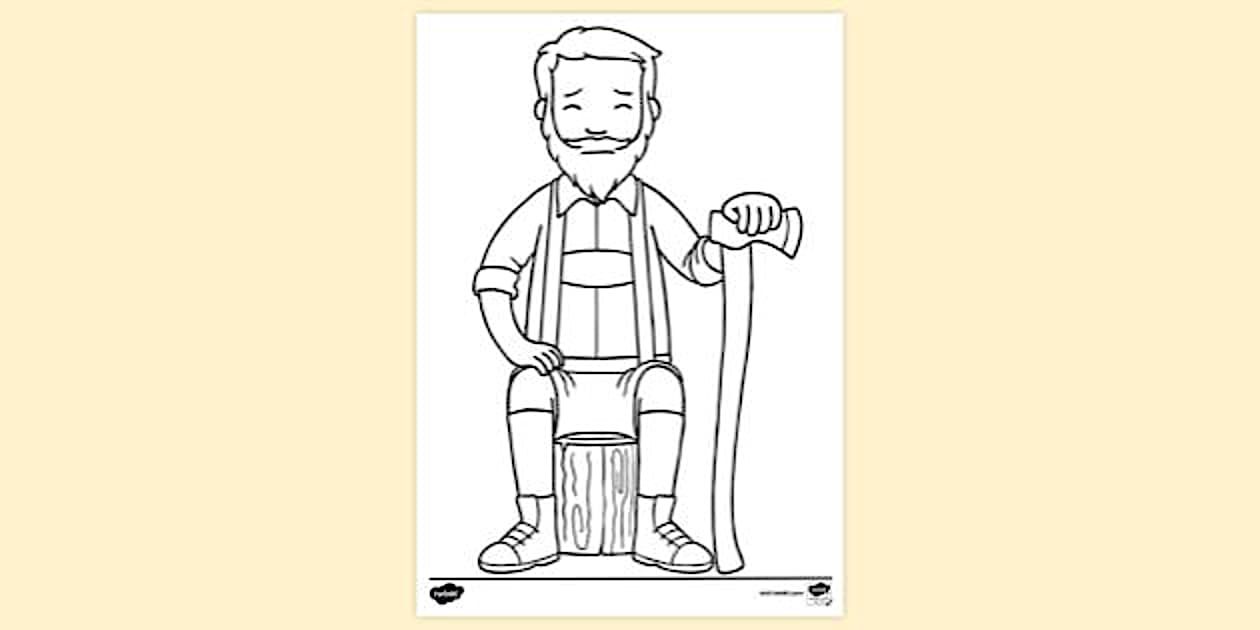 Woodcutter Colouring | Colouring Sheets (teacher made)