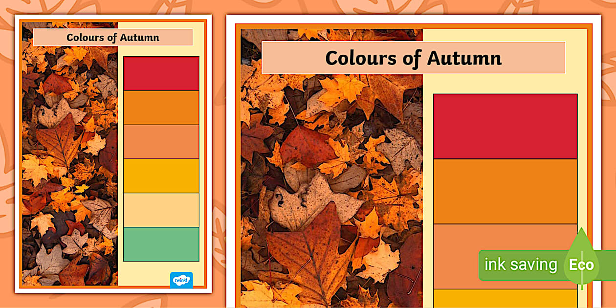 Colours of Autumn Display Poster (teacher made) - Twinkl