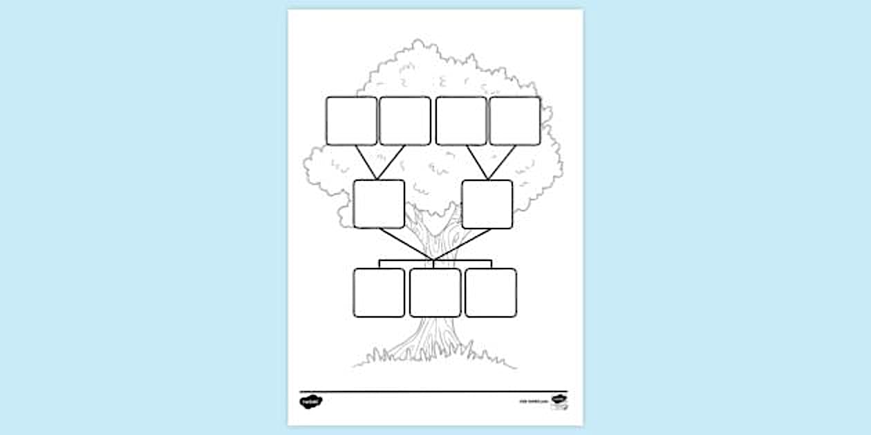 Printable Family Tree Colouring Page | Colouring Pages