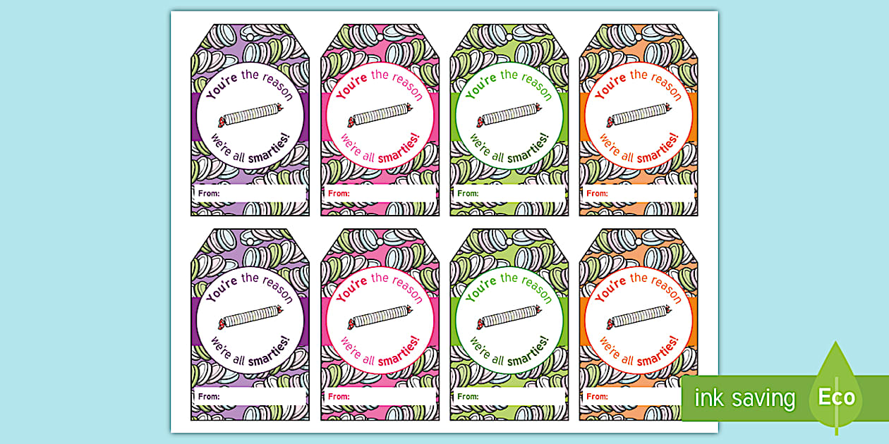 Teacher Appreciation Candy Gift Tags | Twinkl USA - Twinkl