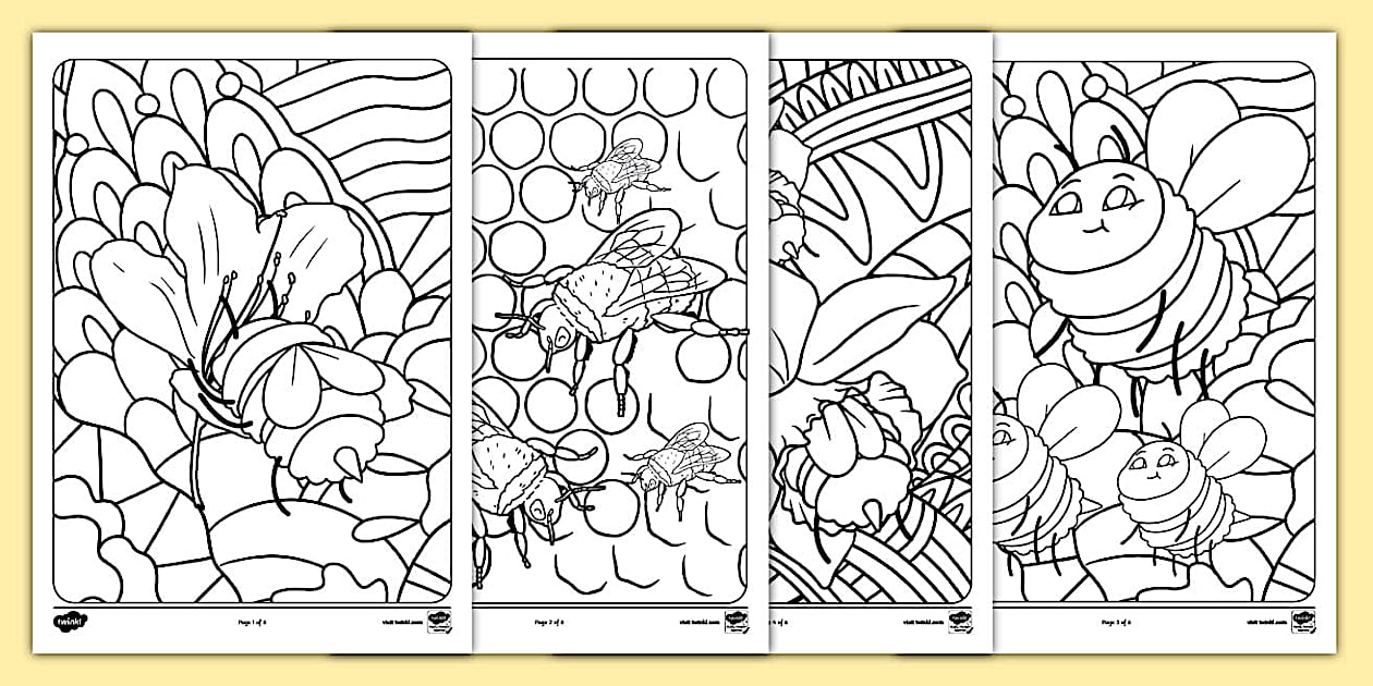 Bumblebee Mindfulness Colouring Pack (teacher made) - Twinkl
