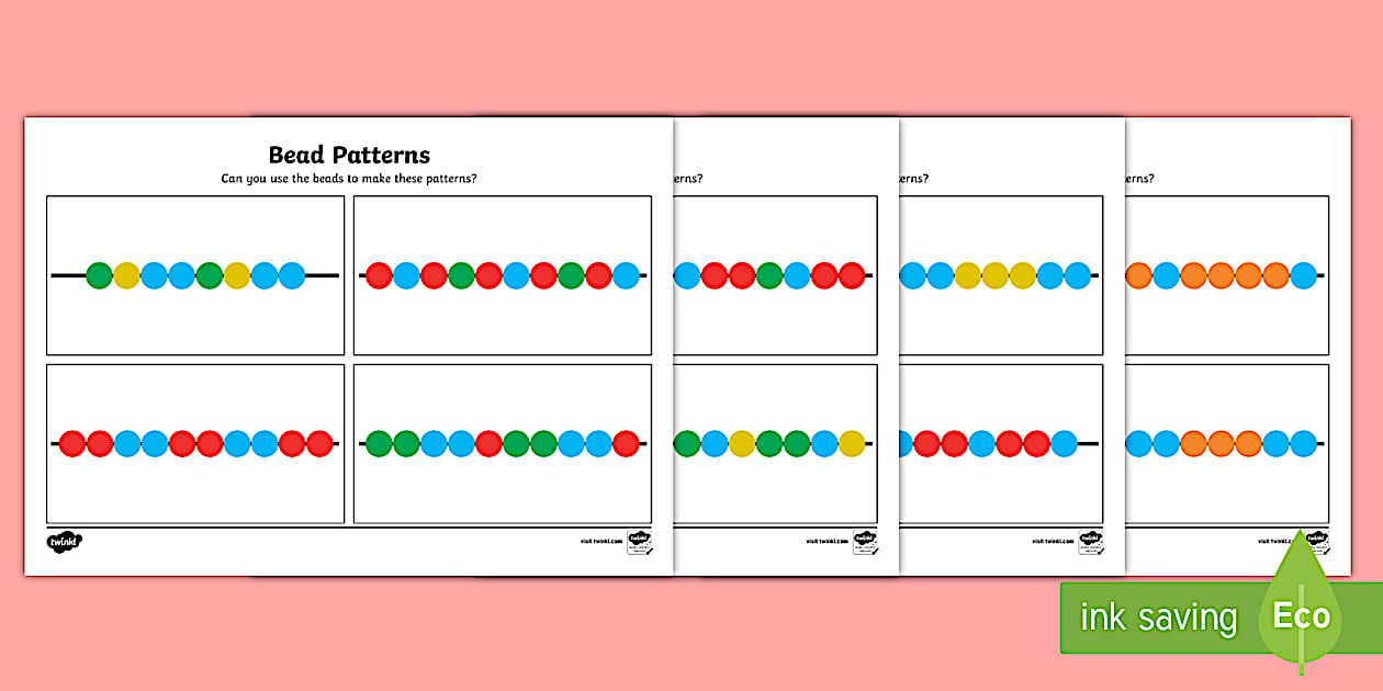 Lower Ability Bead Threading Repeating Pattern Activity