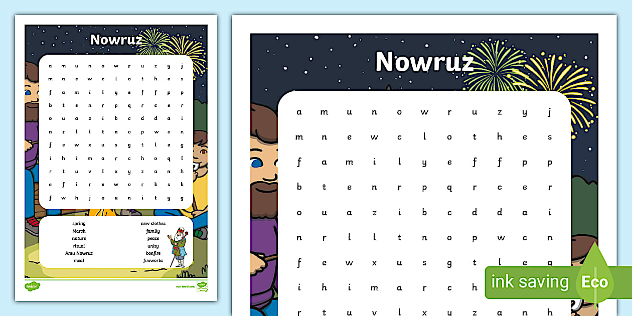 Nowruz Word Search KS1 (teacher made) - Twinkl