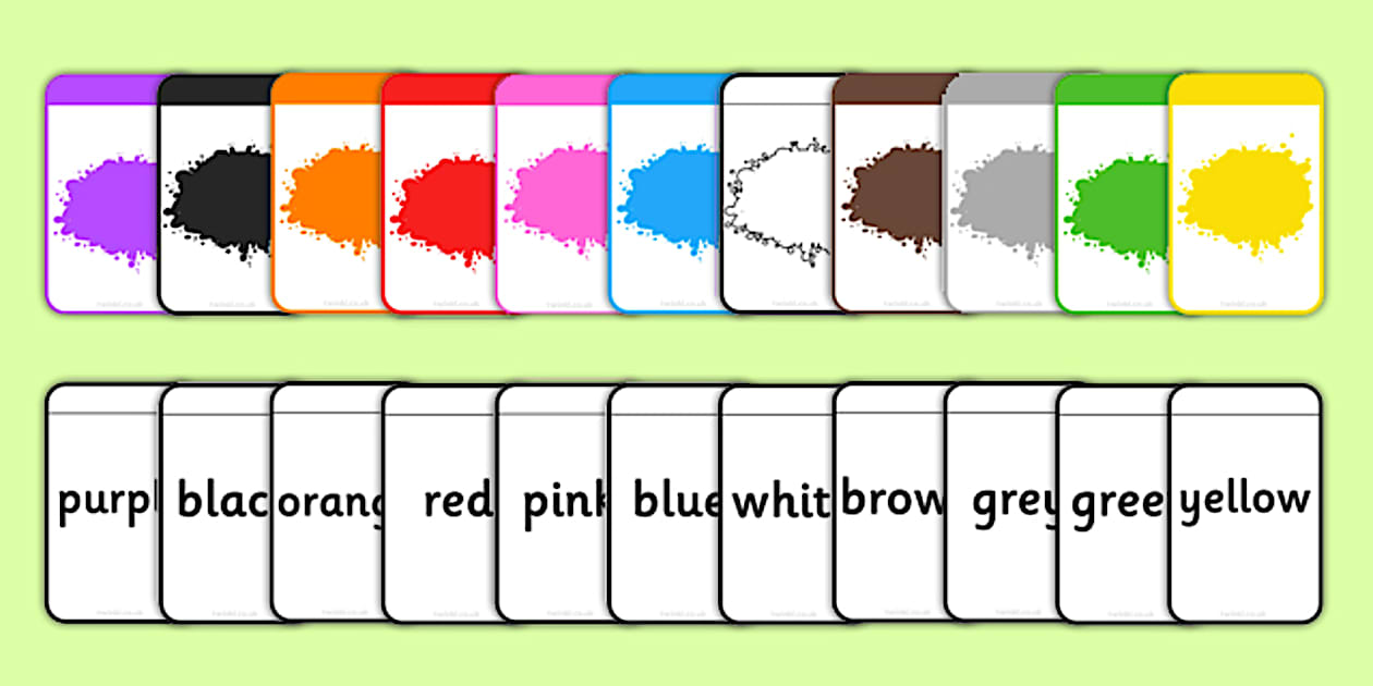 Color Matching Flashcards (Teacher-Made) - Twinkl