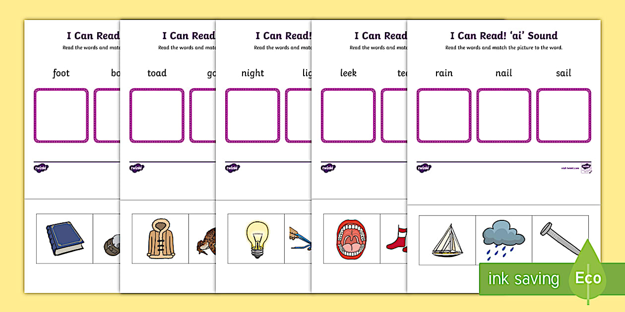 Middle East I Can Read Phase 3 Vowel Digraph Words Worksheets