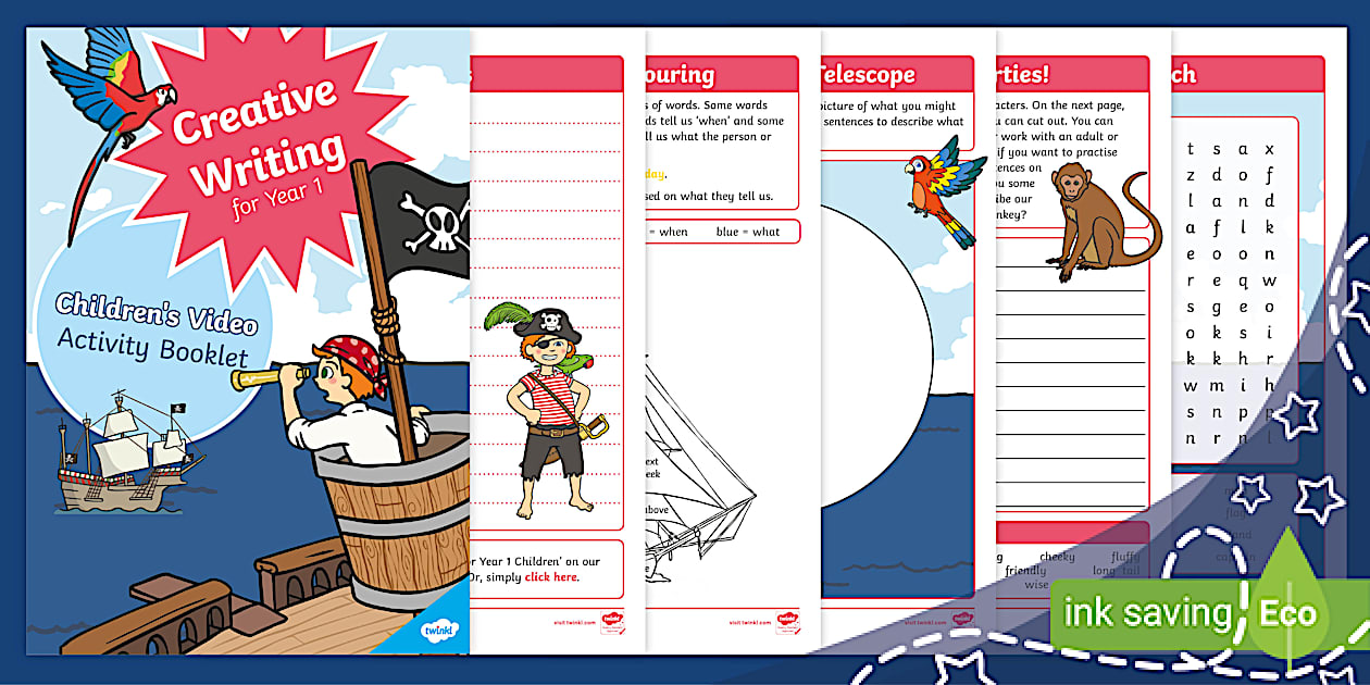 Creative Writing for Year 1 Children Video Activity Booklet