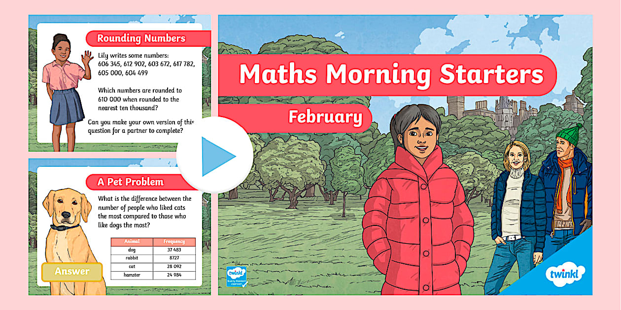 Maths Morning Starters PS3: February (teacher made) - Twinkl