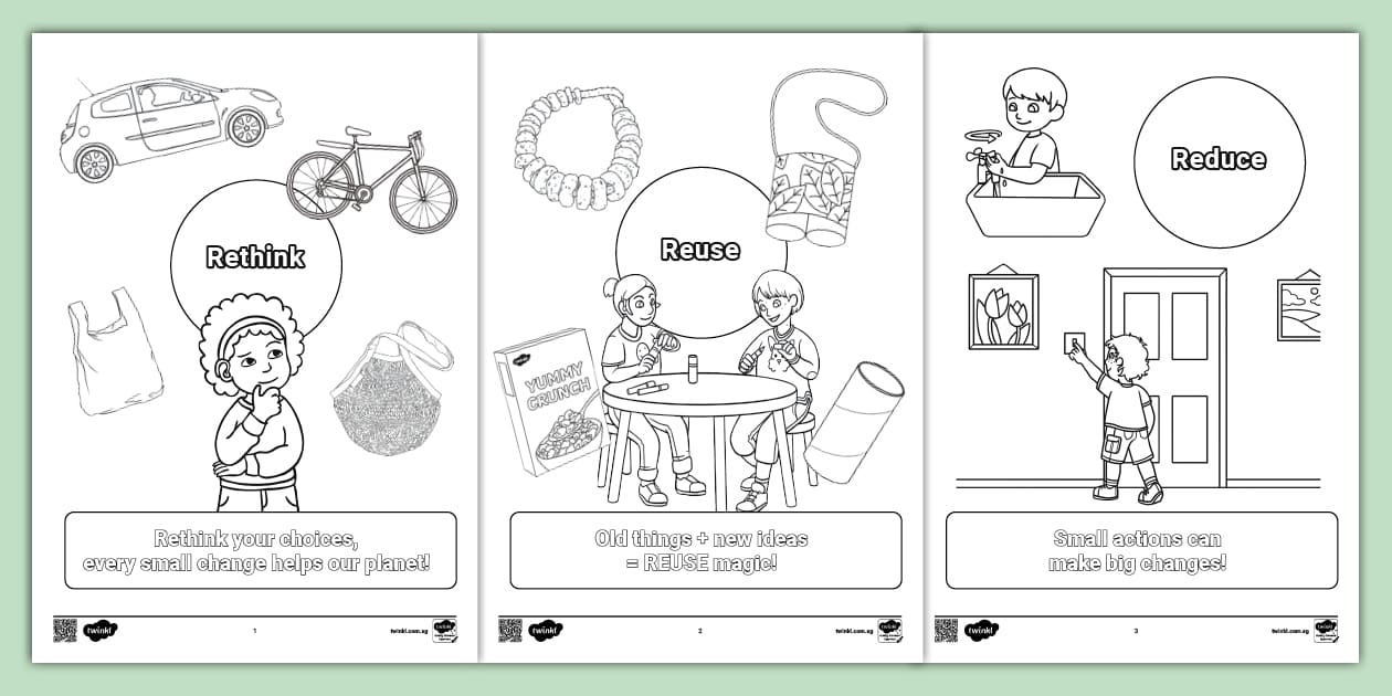 Zero Waste Colouring Sheets (Hecho por educadores) - Twinkl
