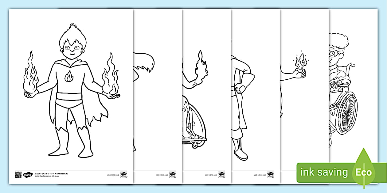 Superhero Coloring Pages (Teacher-Made) - Twinkl