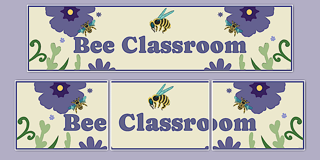 Bee-Themed Bee Classroom Display Banner