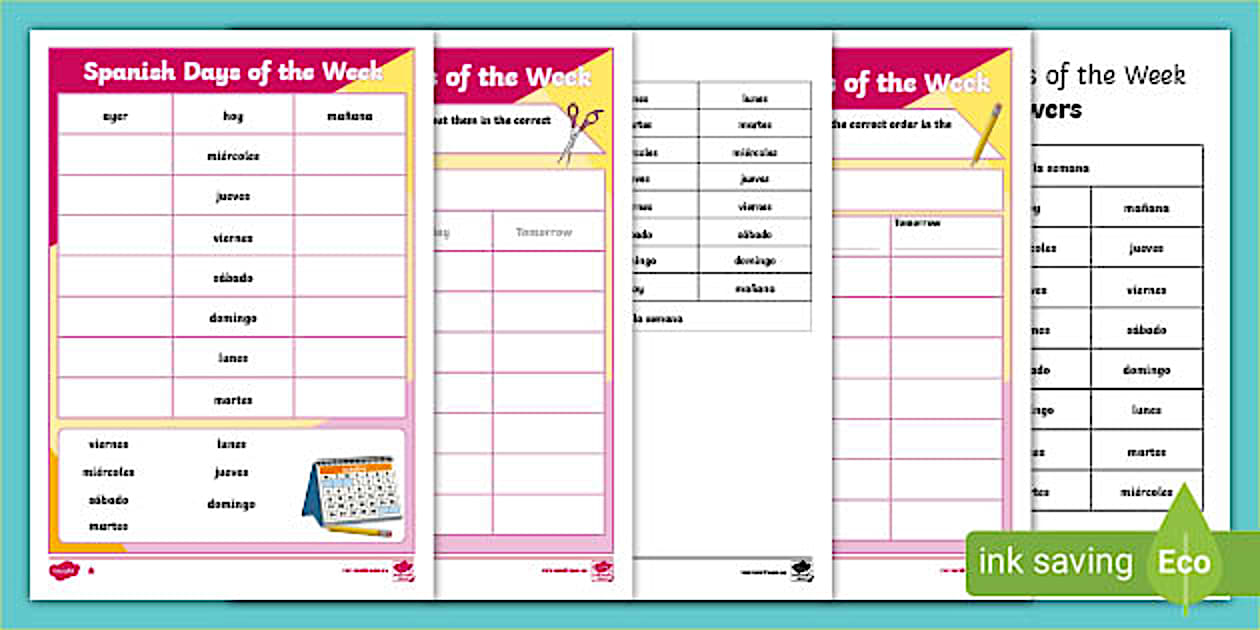 Days of the Week in Spanish | Language | Twinkl