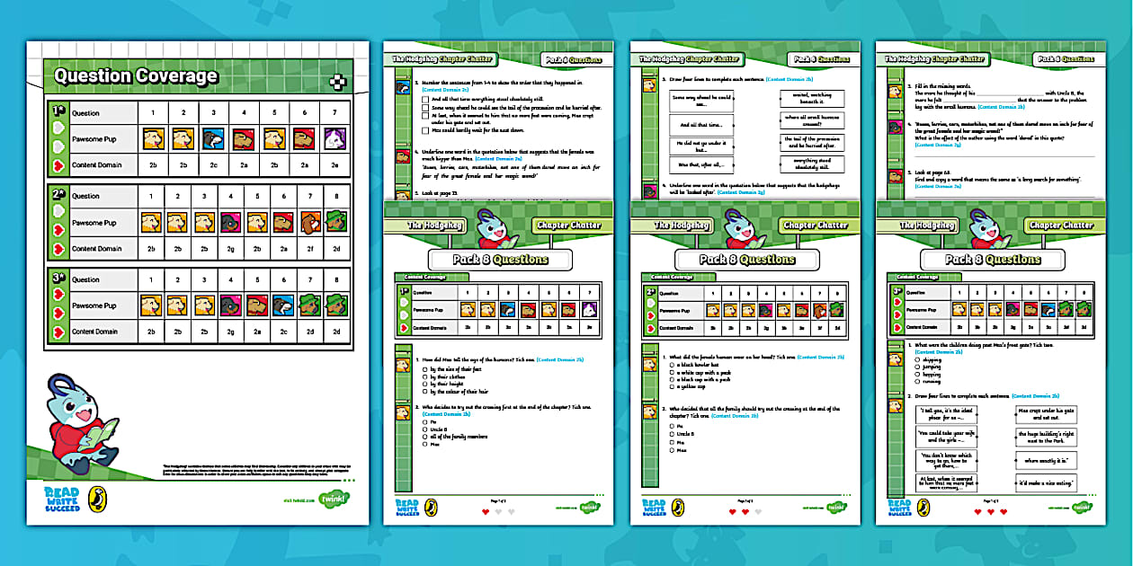 FREE! - Hodgeheg Chapter Chatter Comprehension: Chapter 8 [LKS2]