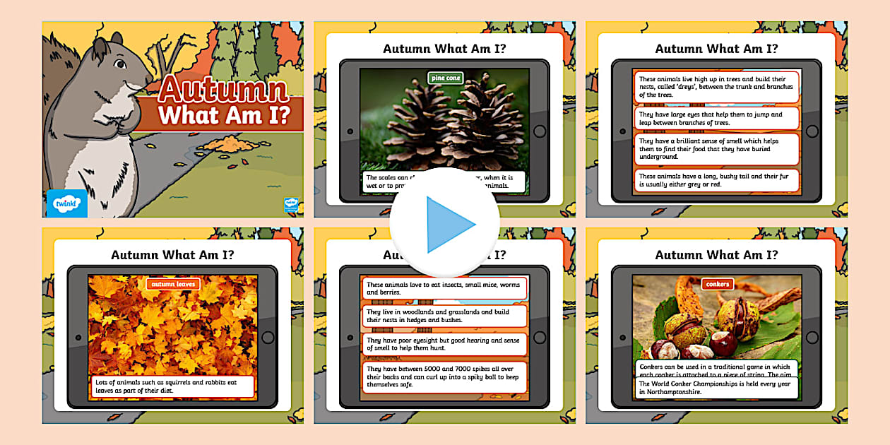 Autumn What Am I? PowerPoint (teacher made) - Twinkl