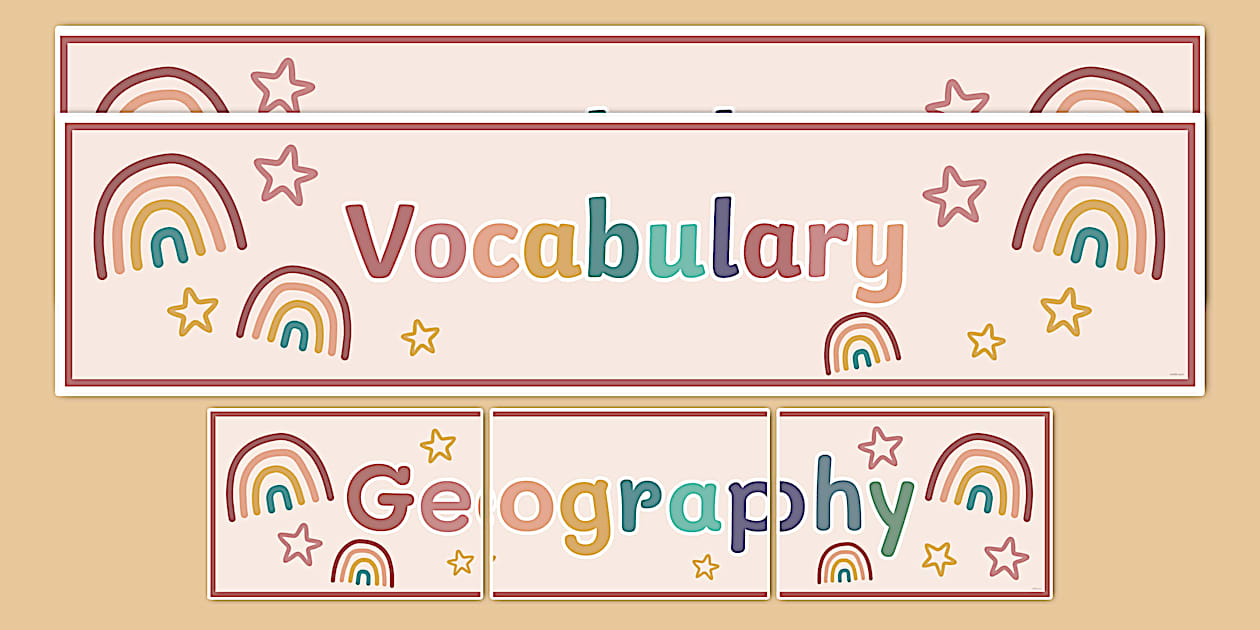 Muted Rainbow Class Subjects Display Banner Pack - Twinkl