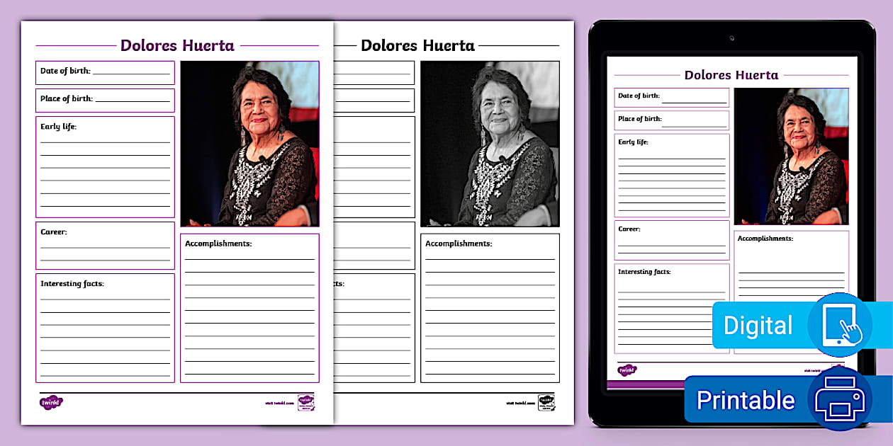 Dolores Huerta Facts | Resource | Twinkl USA (teacher made)