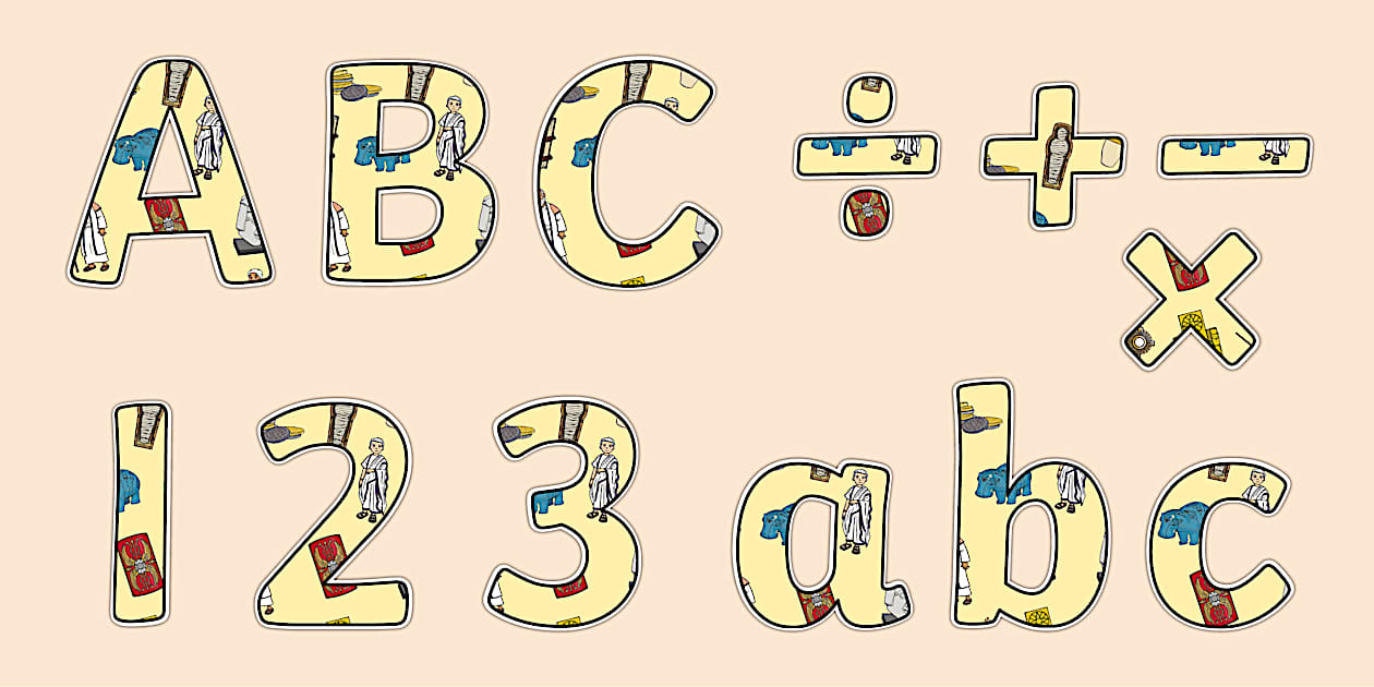 Ancient Civilizations Display Letters and Numbers Pack