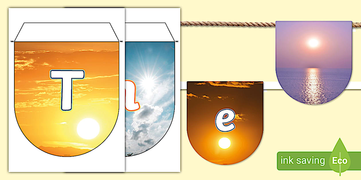 Sun Photo Bunting (teacher made) - Twinkl