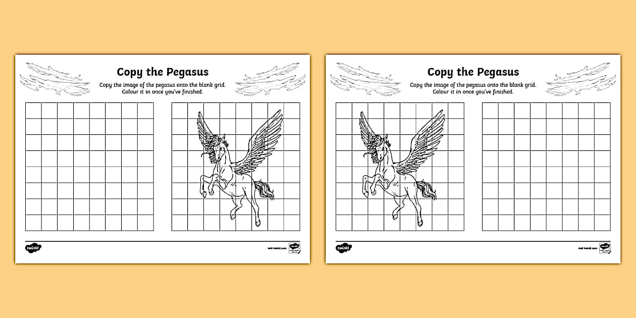 * NEW * Copy the Pegasus Drawing Activity (teacher made)