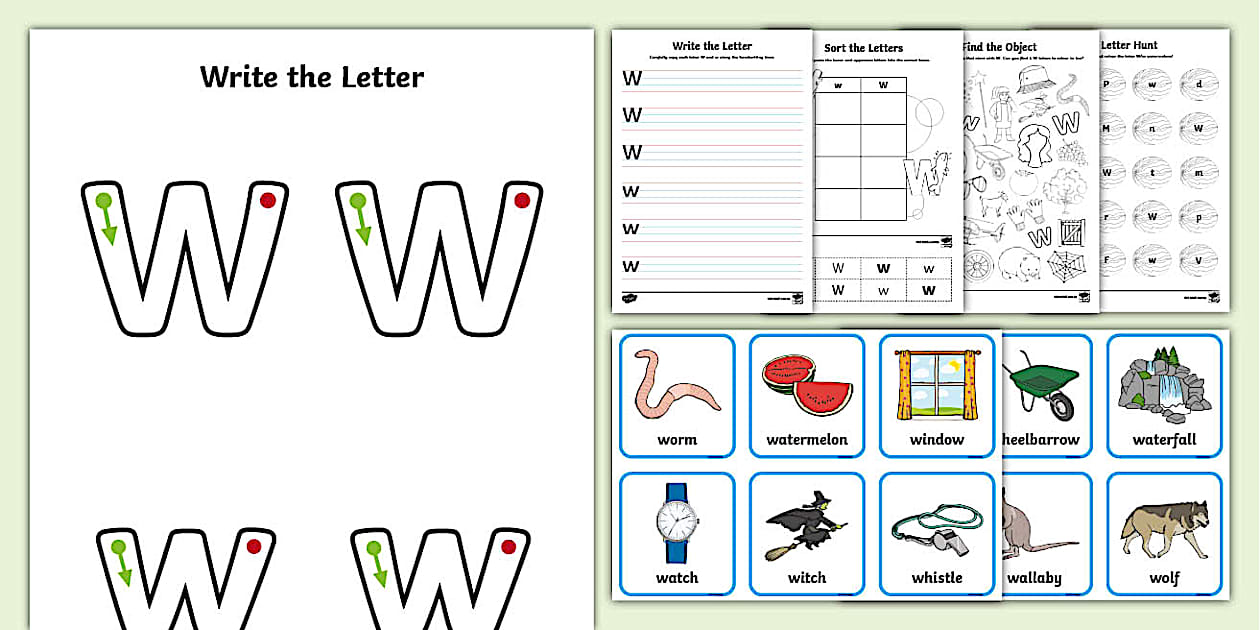 Letter W Handwriting Activity Pack (teacher made) - Twinkl
