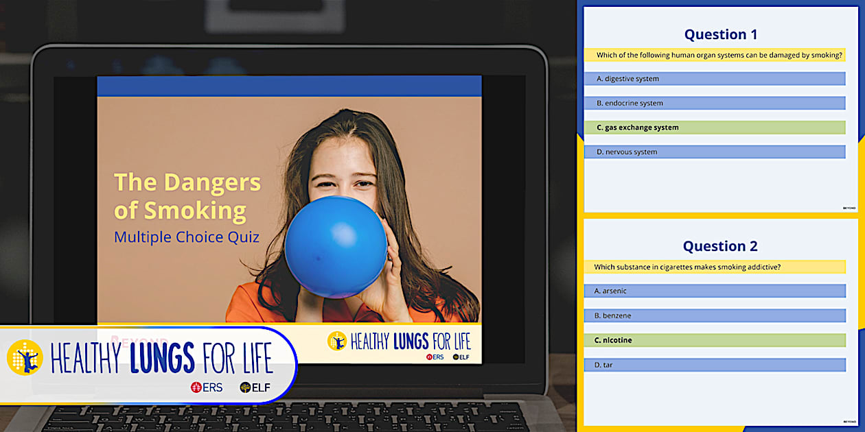 FREE! - Smoking Quiz PowerPoint (teacher made) - Twinkl