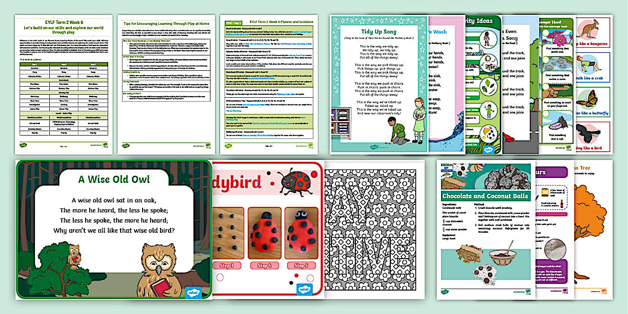 EYLF Term 2 Week 6 Remote Home Learning Pack (teacher made)