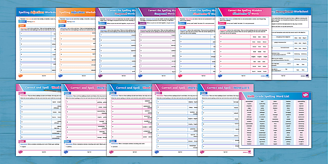 Grade 6 Spelling Activity Pack (teacher made) - Twinkl