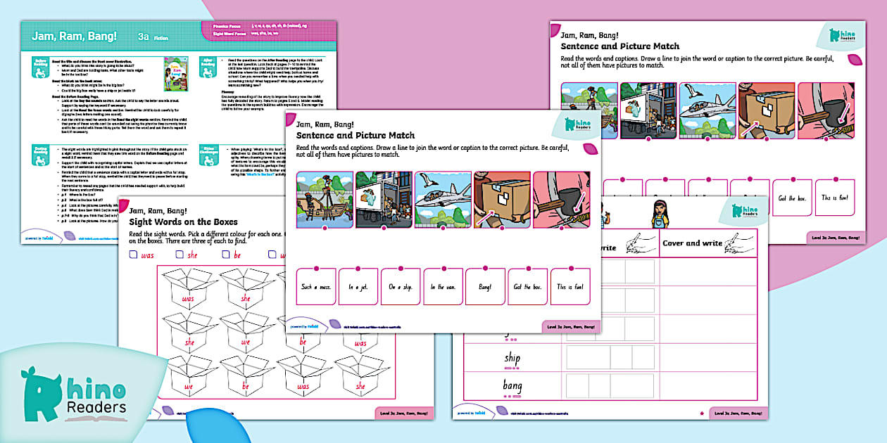 Level 3a Jam, Ram, Bang!: Guided Reading Pack (teacher made)