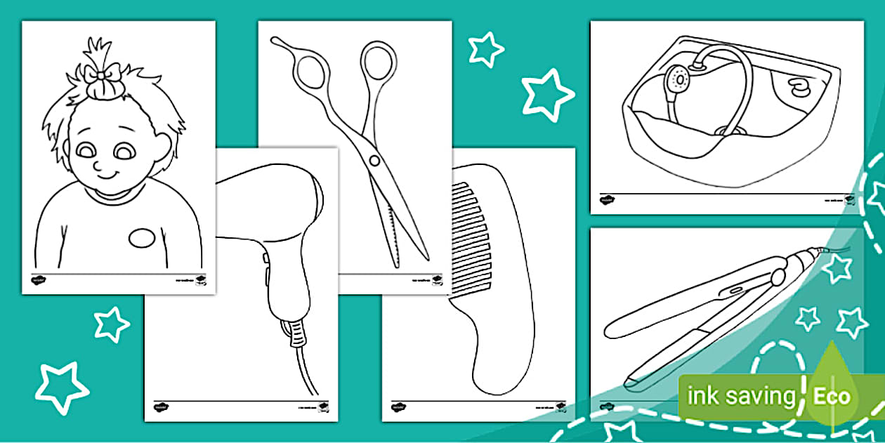 My First Hairdressers Colouring Pack (teacher made) - Twinkl