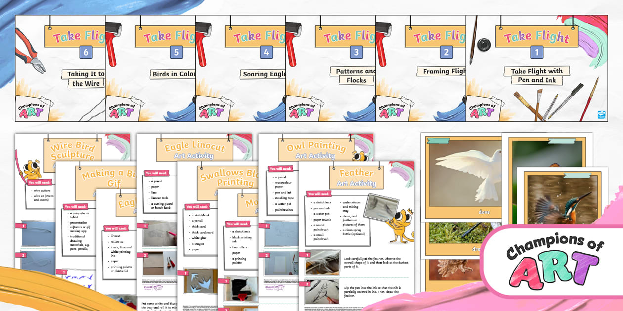 Champions of Art: UKS2 Take Flight - Unit Pack - Twinkl