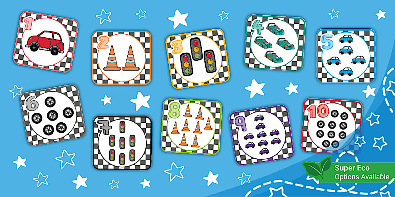 My First Counting Cars Flashcards (teacher made) - Twinkl