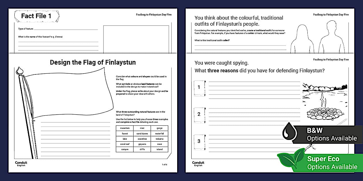 Foulbog to Finlaystun Day Five Worksheet (Teacher-Made)