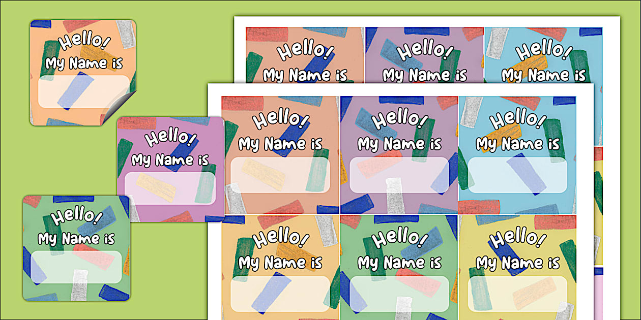 Back to School - 'My Name is...' - Editable Stickers