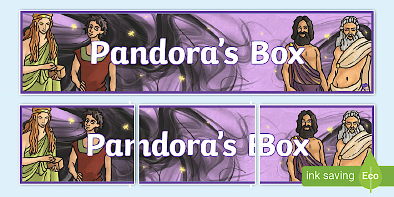 Pandoras Box Ancient Greek Myth Display Banner - greek mythology