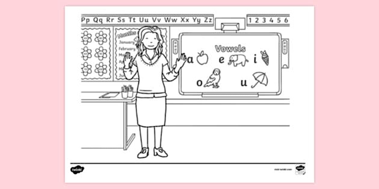 Girl Staying in Classroom - Colouring Sheet (Teacher-Made)