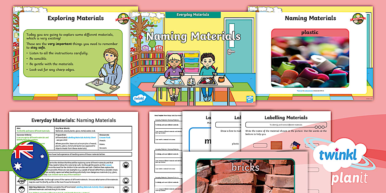 Science Everyday Materials Lesson 1 Naming Materials
