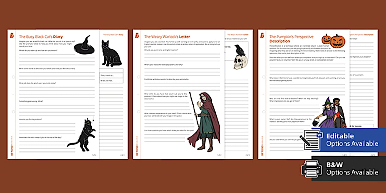 Halloween English Lesson Plans | Halloween Writing Tasks Yr7