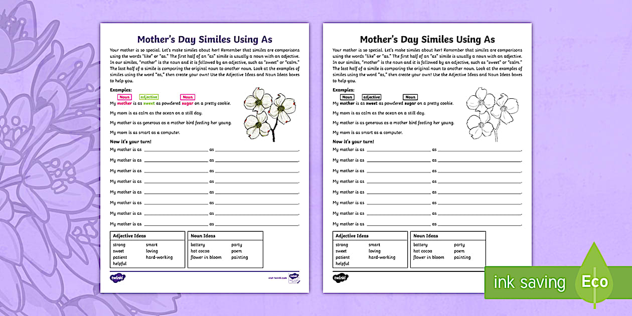 Mother’s Day Similes | Mother's Day | Twinkl USA