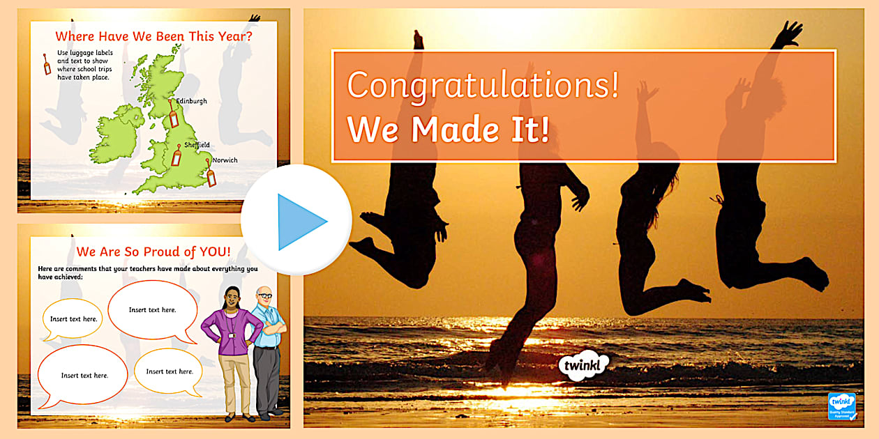 End of the School Year Assembly PowerPoint - Celebration