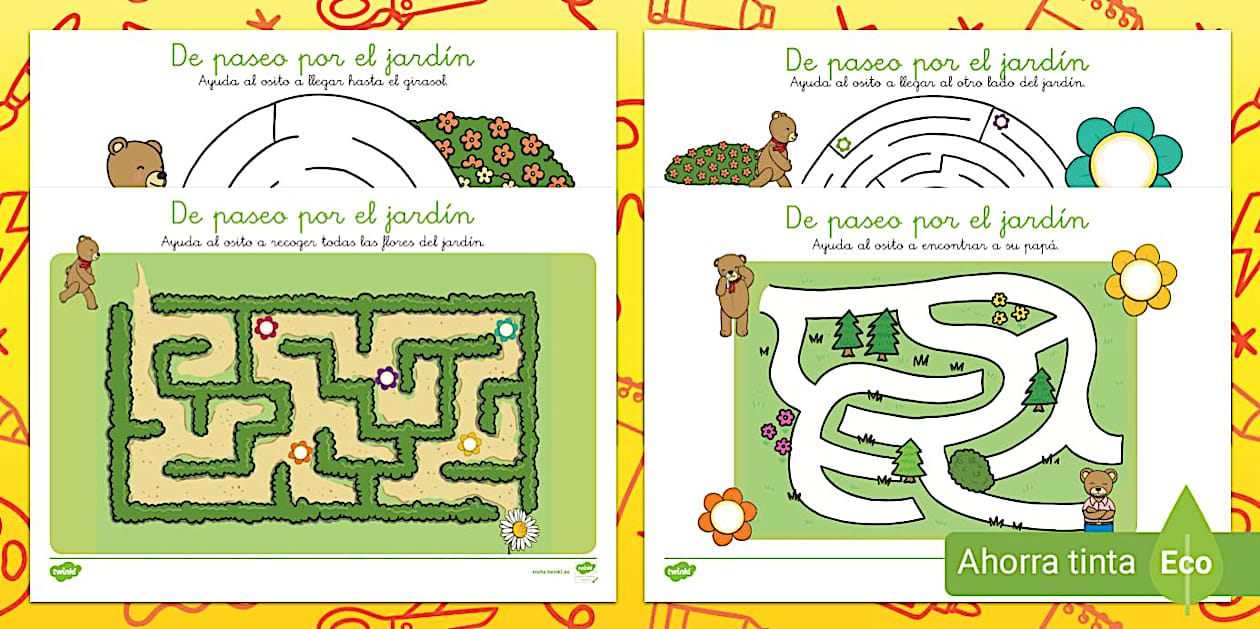 Laberintos: De paseo por el jardín (l'enseignant a fait)