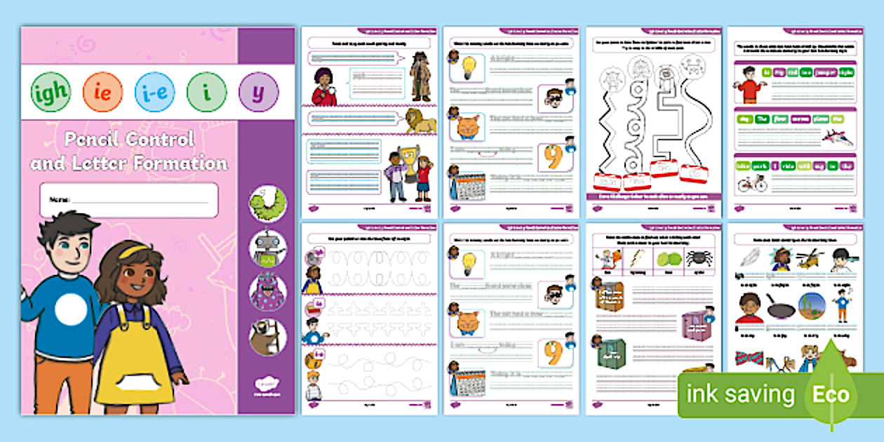 IGH IE I-E I Y Activity Booklet (teacher made) - Twinkl