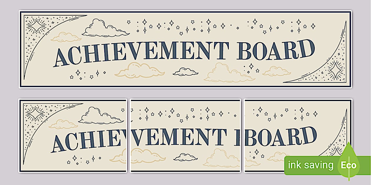 Achievement Board Display Banner (Teacher-Made) - Twinkl