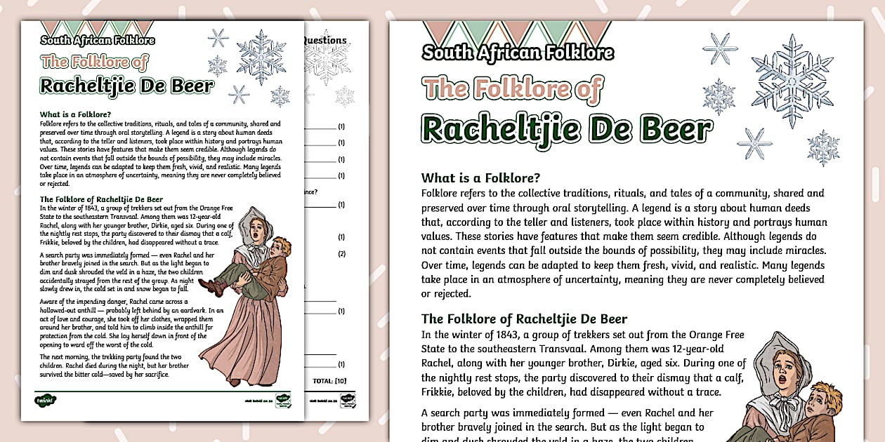 South African Folklore - Rachel De Beer - English - Twinkl