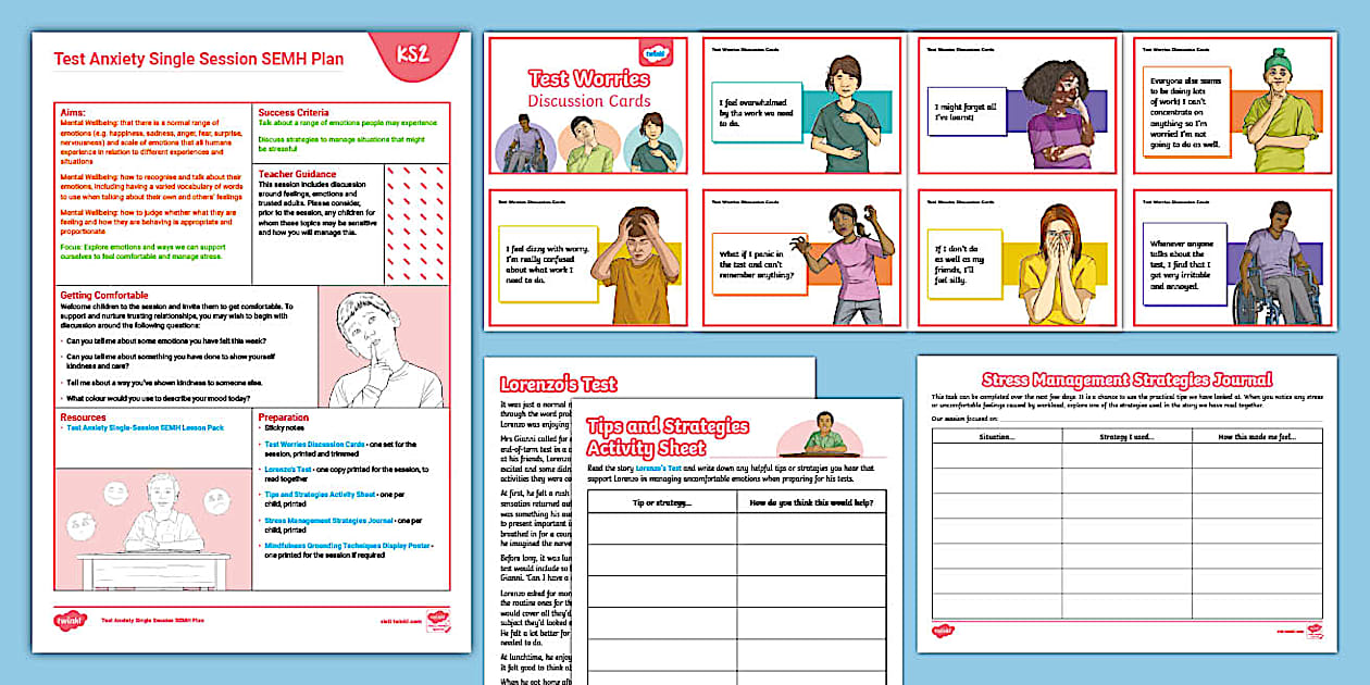 Test Anxiety Single-Session SEMH Intervention Pack - Twinkl