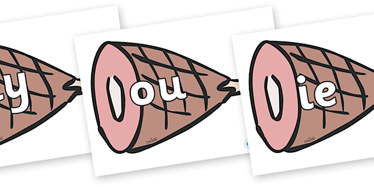 Cursive Phase 5 Phonemes on Hams (teacher made) - Twinkl