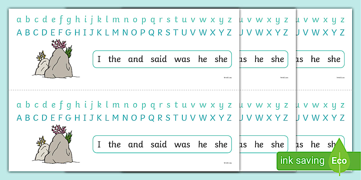 Editable Alphabet Strips (Under the Sea) - Twinkl