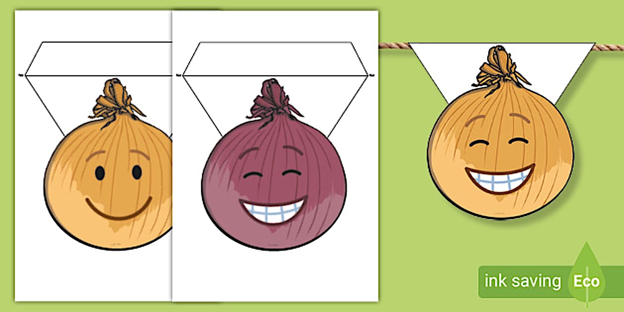 Cute Cartoon Shaped Onion Bunting – Twinkl Resources