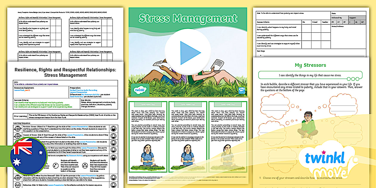 Year 5 RRRR Stress Management Lesson Pack (professor feito)
