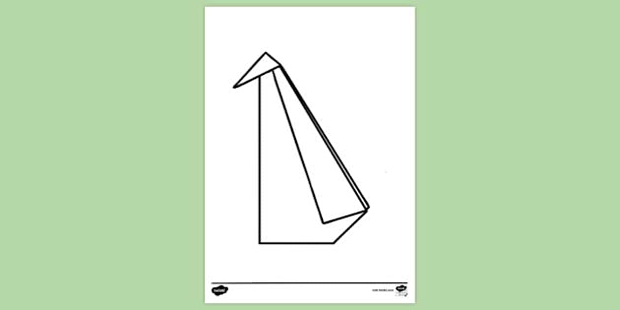 Origami Penguin 9 Colouring Sheet | Colouring Sheets
