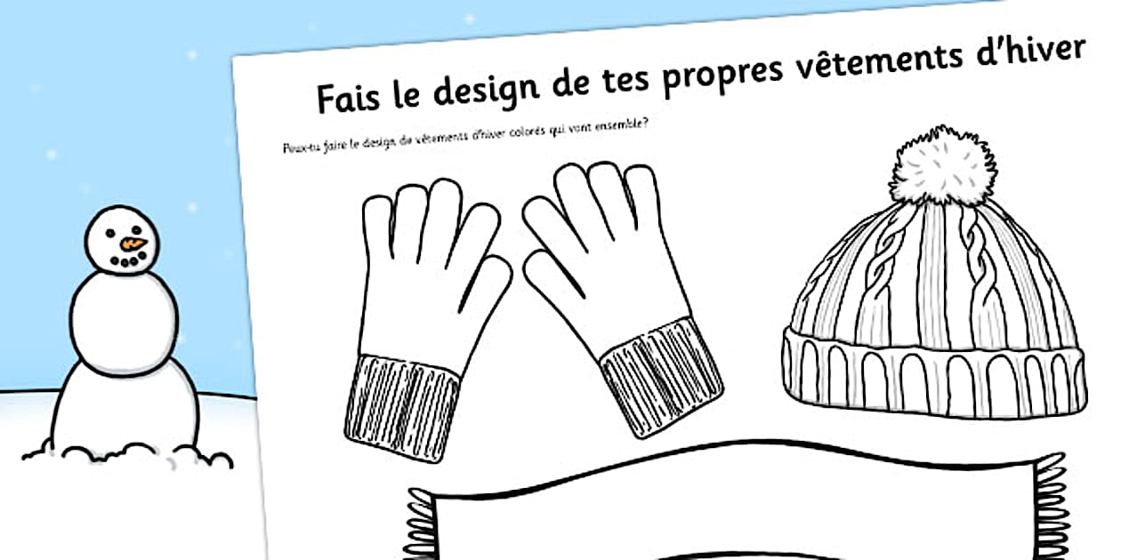 Titre méta : Créez vos vêtements d'hiver (teacher made)